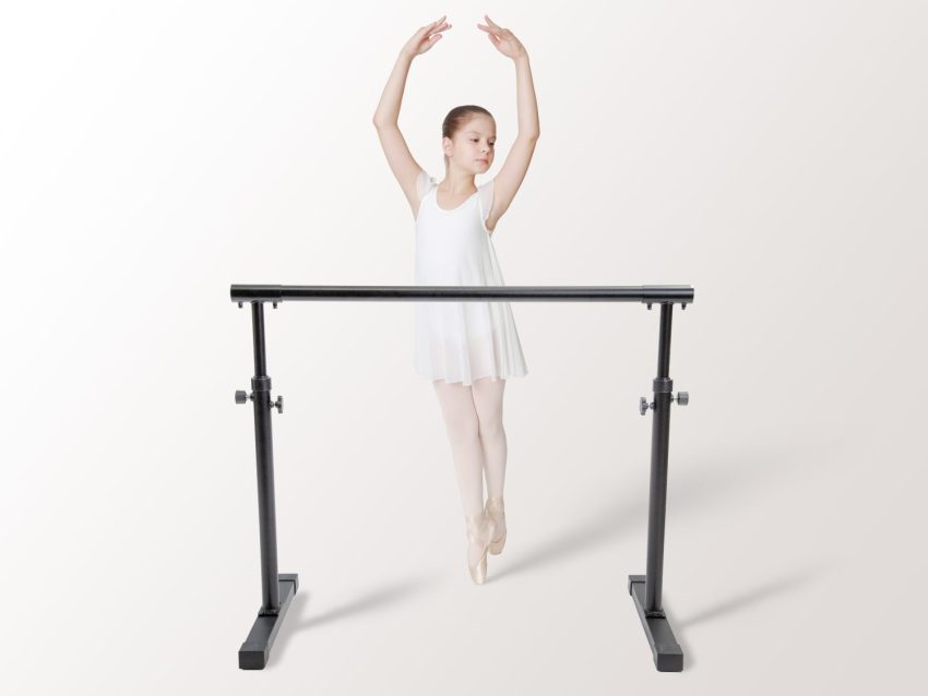 Portable Ballet Barre - Height Adjustable 120cm Long - Dance Floor