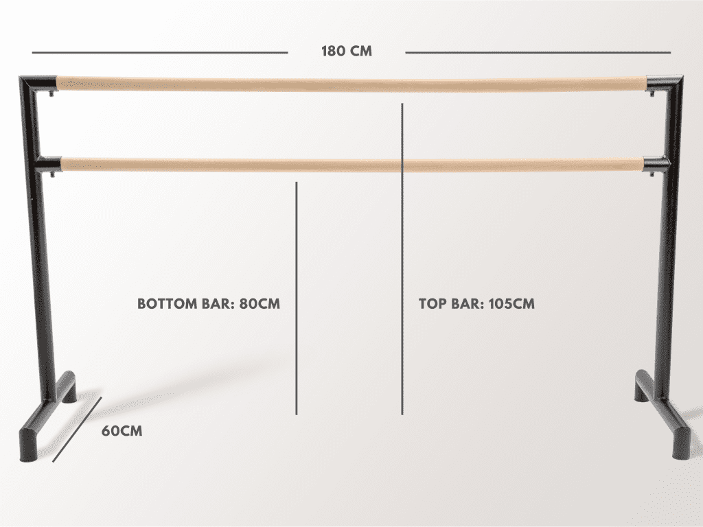 Portable Ballet Barre - Double Beam 180cm Long - Dance Floor