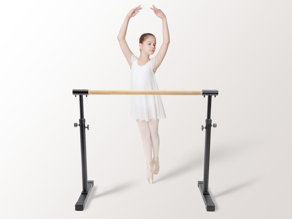Portable Ballet Barre - Height Adjustable 120cm Long - Dance Floor