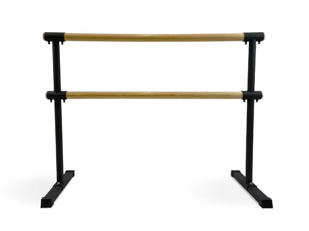 Premium Double Beam Ballet Barre - Freestanding 150cm Long - Dance Floor
